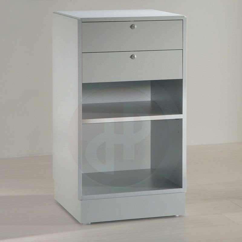 Aqua solid counter with 2 drawers 50cm wide - Glass Display Cabinets ...