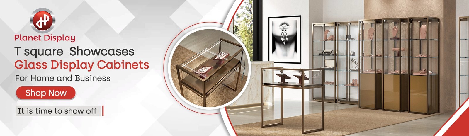 Glass Display Cabinet and Glass Showcase Counter | Planet Display